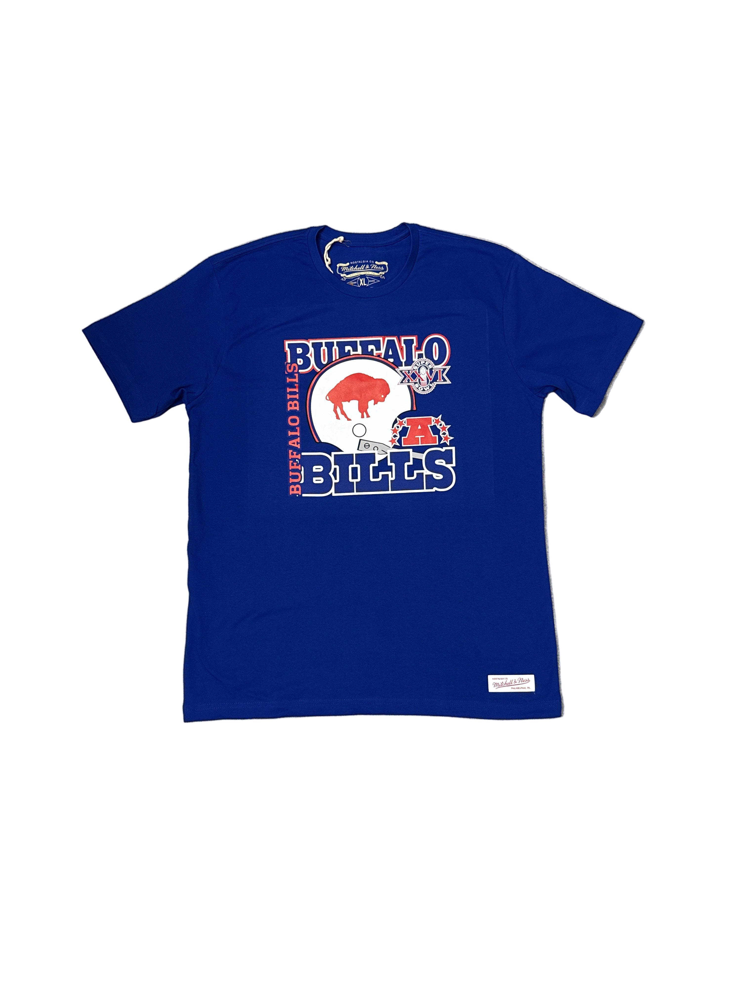 Buffalo Bills Retro Mitchell & Ness Super Bowl 25 -XXVI- T-Shirt - Blu ...